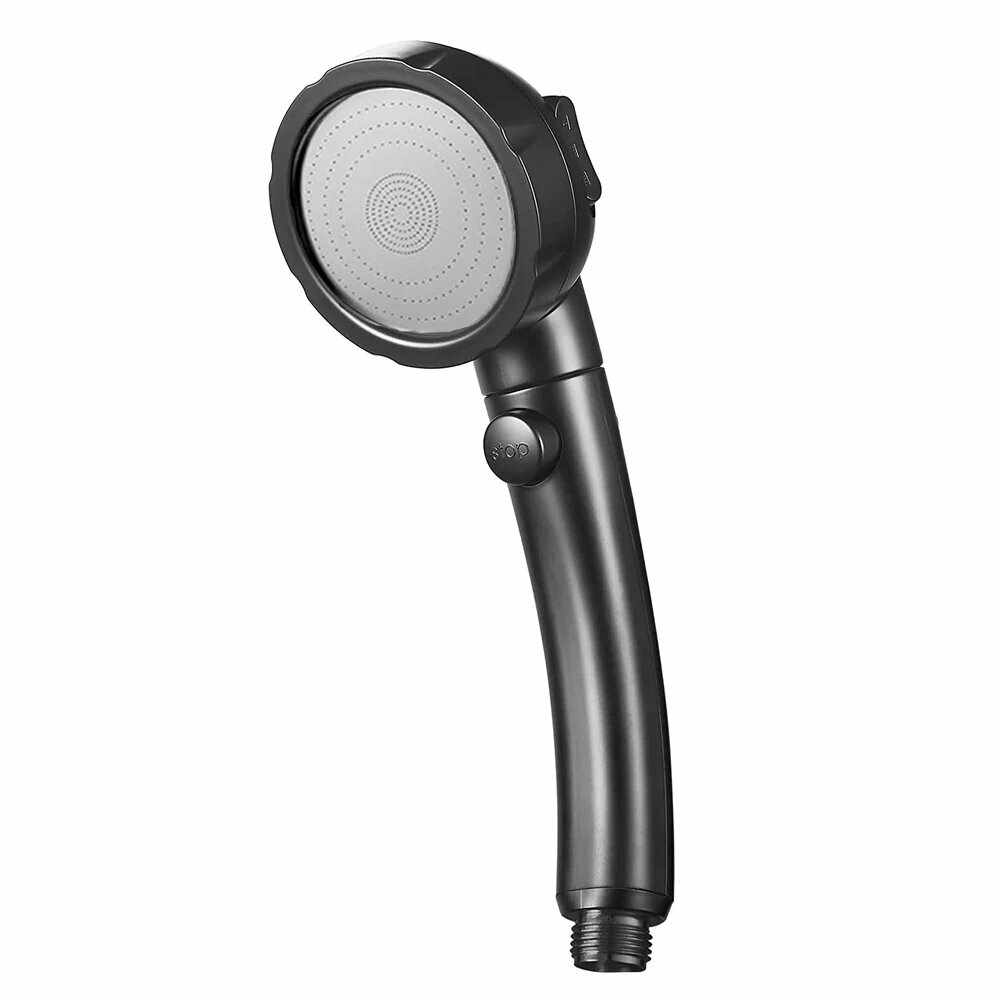 Насадка для душа высокого давления для ванной комнаты, 3 режима, черная экономичная ручная Лейка для душа со стоп-кнопкой, насадка для душа под давлением