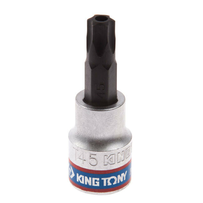 KING TONY Бита (Насадка) торцевая 3/8", Torx, T45, L 50 мм, с отверстием 302745