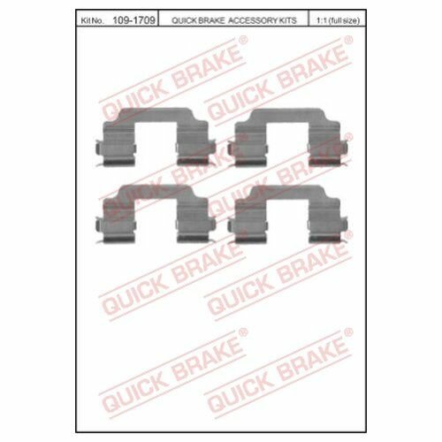 Комплект монтажный тормозных колодок Quick Brake 1091709 для Opel Agila; Suzuki Splash, Swift III