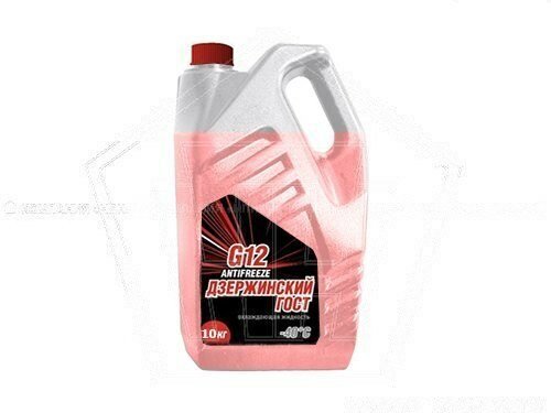 Антифриз "дзержинский гост" g12 (10 кг) -40*с (красный) прозрачная канистра