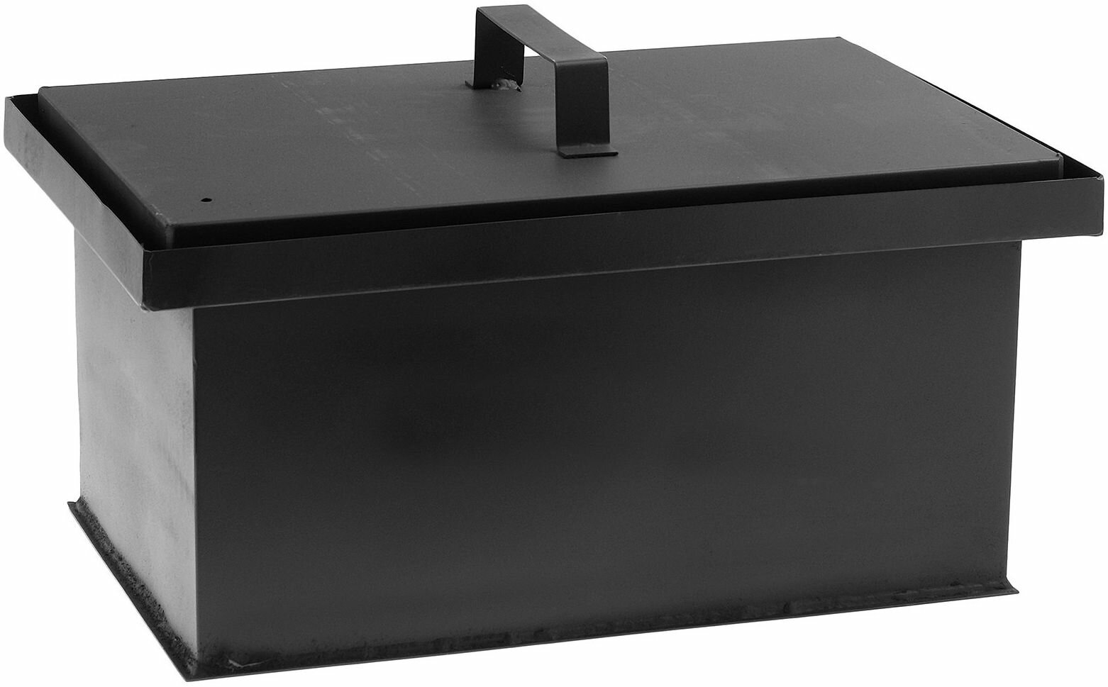 Коптильня походная средняя стальная, 44 x 29,4 x 22 см, с гидрозатвором, в наборе поддон, крышка и решетка, толщина металла 1 мм, для горячего копчения в домашних условиях