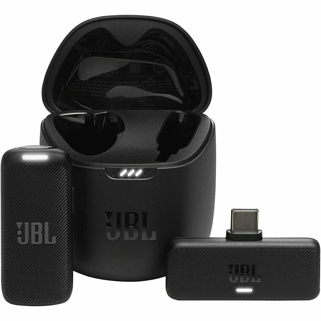 Беспроводной микрофон JBL Quantum Stream Wireless USB-C с направленным звучанием, черный цвет.
