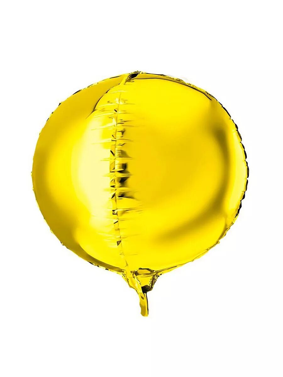 Сфера 3D Золото в упаковке, фольгированный шар, 63 см, 6 шт.