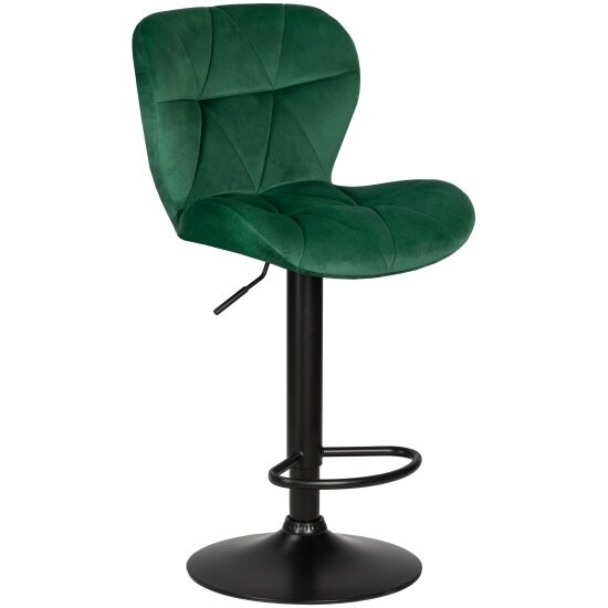 Стул барный Dobrin BARNY BLACK (зеленый велюр (MJ9-88))