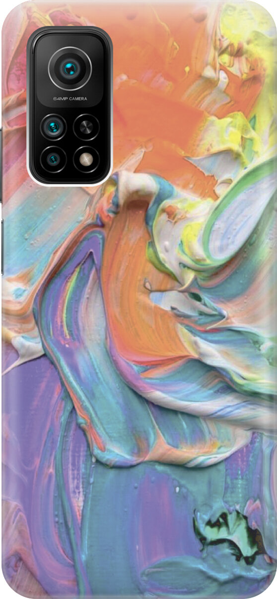 Силиконовый чехол Мазки гуашью на Xiaomi Mi 10T / 10T Pro / Сяоми Ми 10Т / Ми 10Т Про