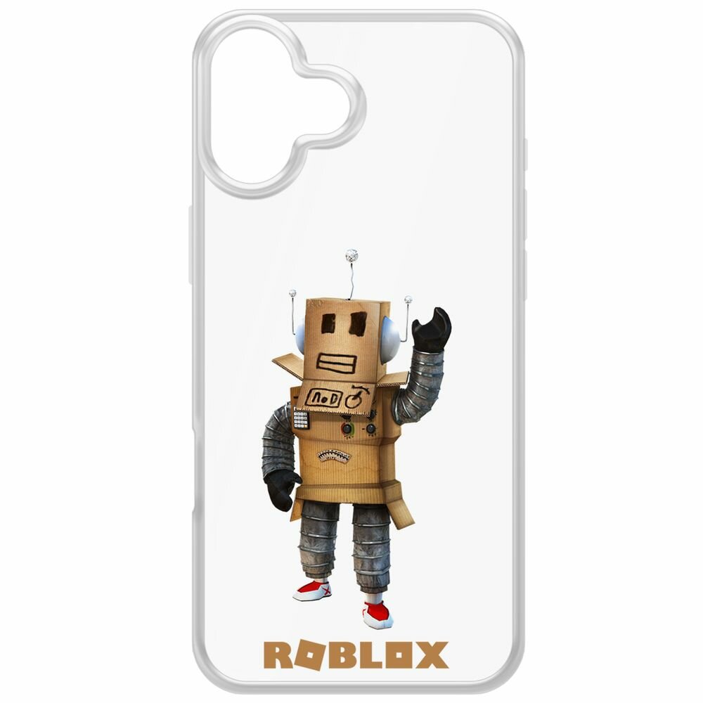 Чехол-накладка Krutoff Clear Case Roblox-Мистер Робот для iPhone 16 Plus