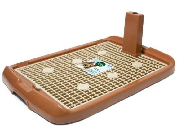 Triol Туалет PL002 для собак со столбиком, коричневый, 60*40*4см