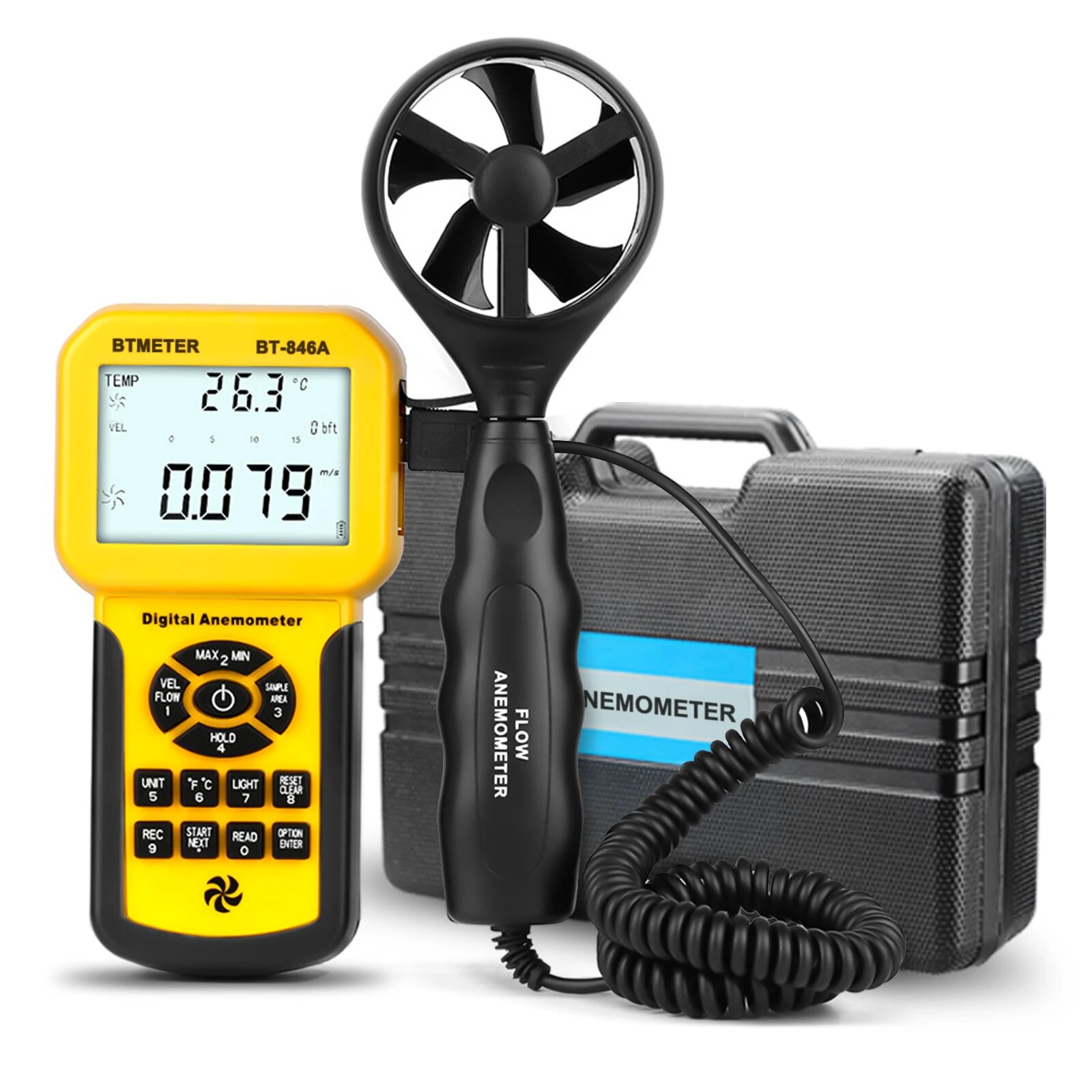 BTMETER 846A Pro Анемометр для измерения скорости ветра