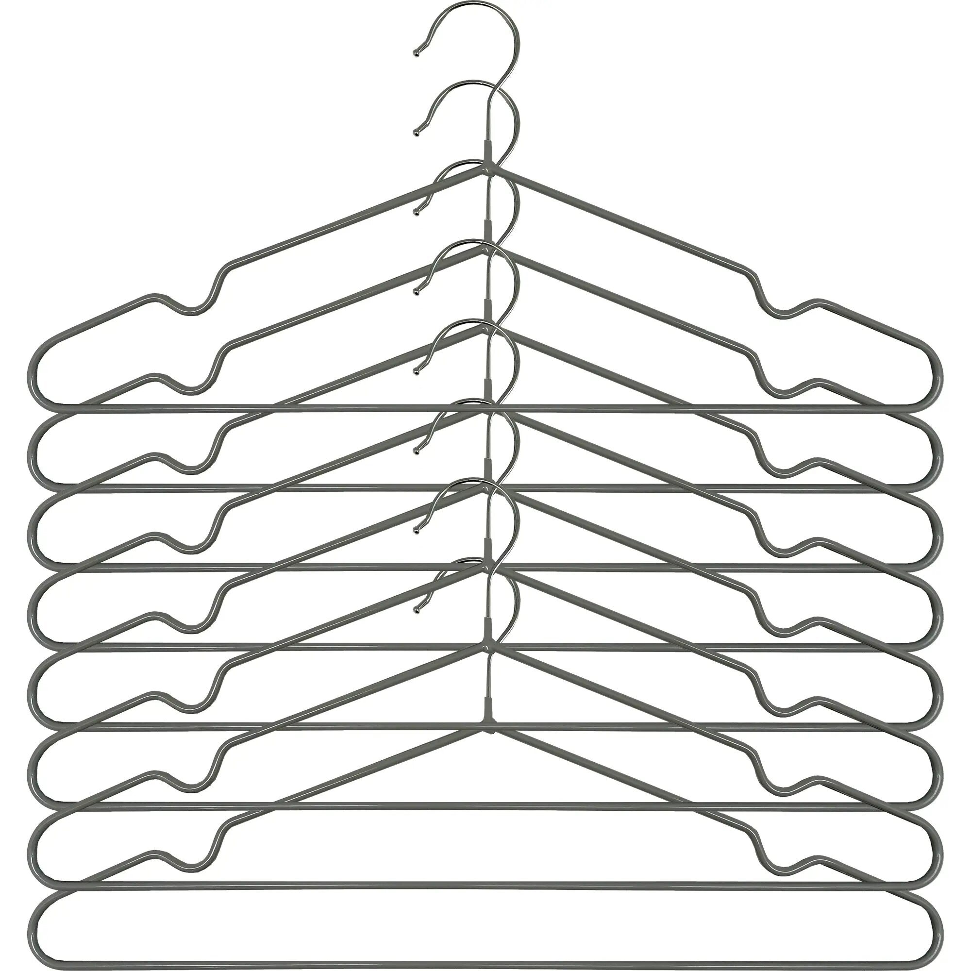 Плечики Spaceo 40.5 см металл/ПВХ цвет гранит 8 шт