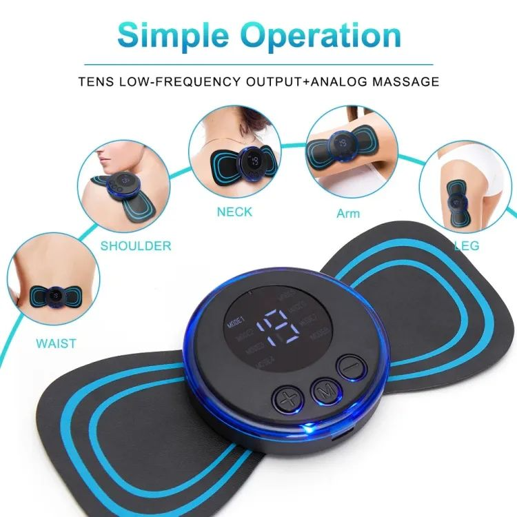 Trimux EMS Mini Body Massager Портативный и перезаряжаемый массажер для ног от боли - электрическая стимуляция мышц улучшает кровообращение снимает боль