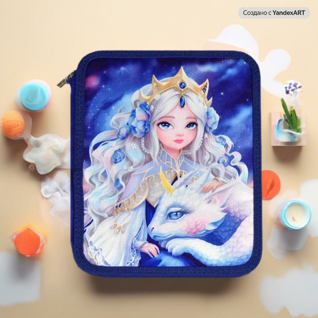 Пенал-органайзер Феникс+ "Принцесса с драконом", для школы, без наполнения