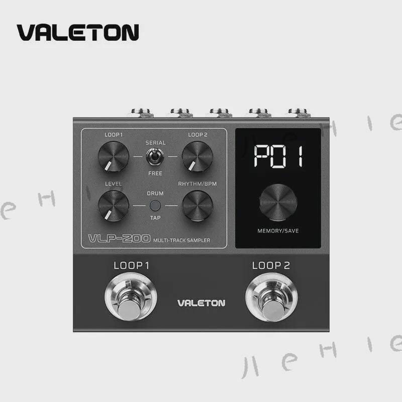 Valeton VLP-200 Педаль стереодвойного лупера, многодорожечный сэмплер, два полнофункциональных лупера и множество ритмических рисунков ударных
