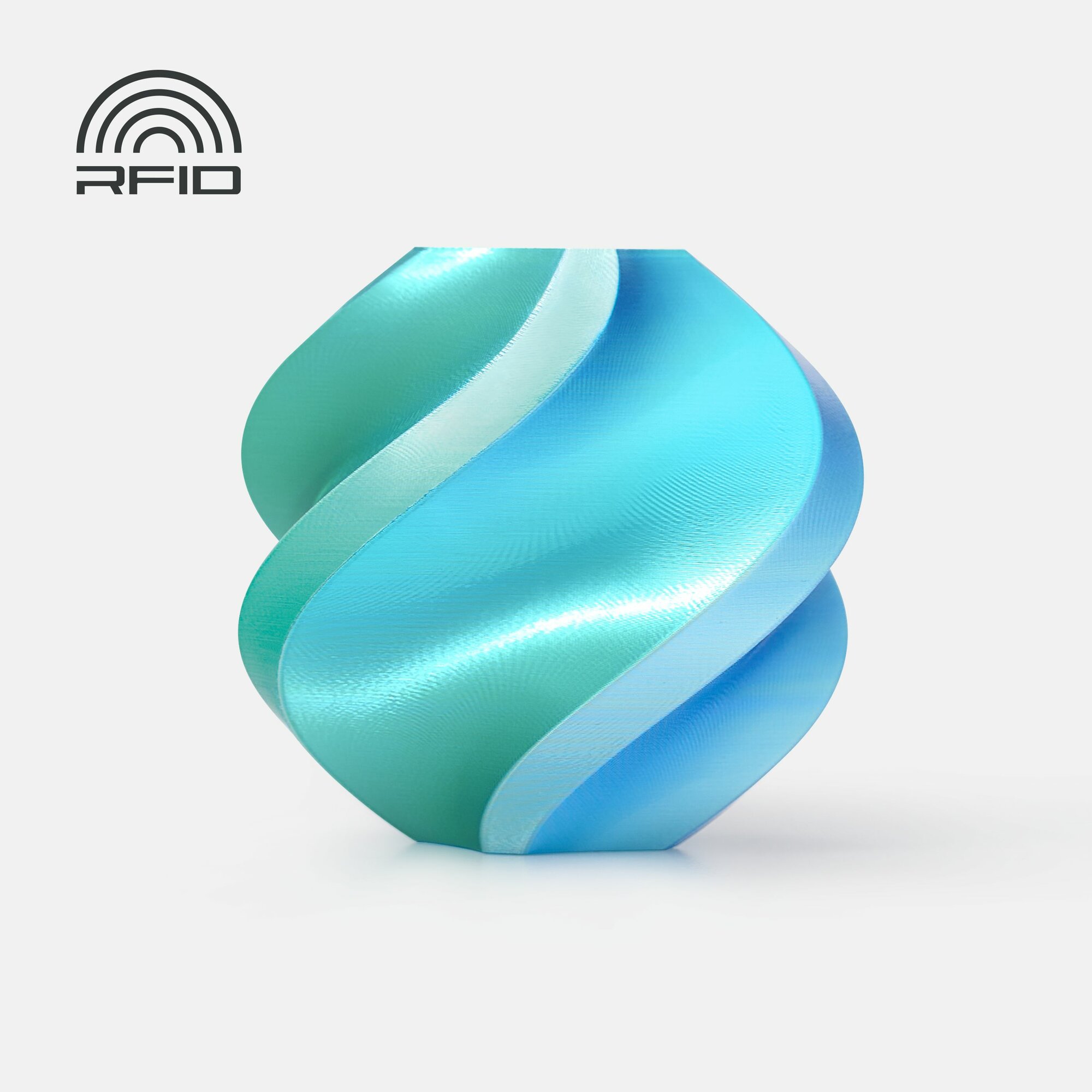 Филамент Bambu Lab PLA Dual Silk Blue Hawaii (Сине-зелёный) / пластик для печати игрушек на 3д принтере , 1кг на катушке , RFID оригинал