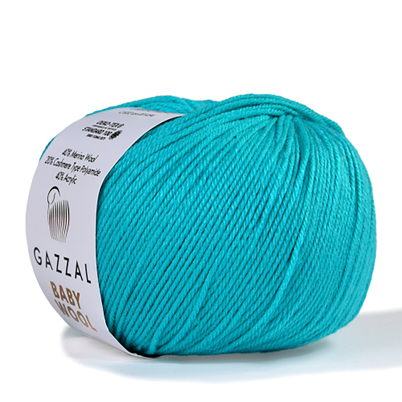 5 Мотков, Gazzal Baby Wool, 40% Шерсть мериноса, 20% Кашемир ПА, 40% Акрил / 50 гр. - 175 м, Цвет-832