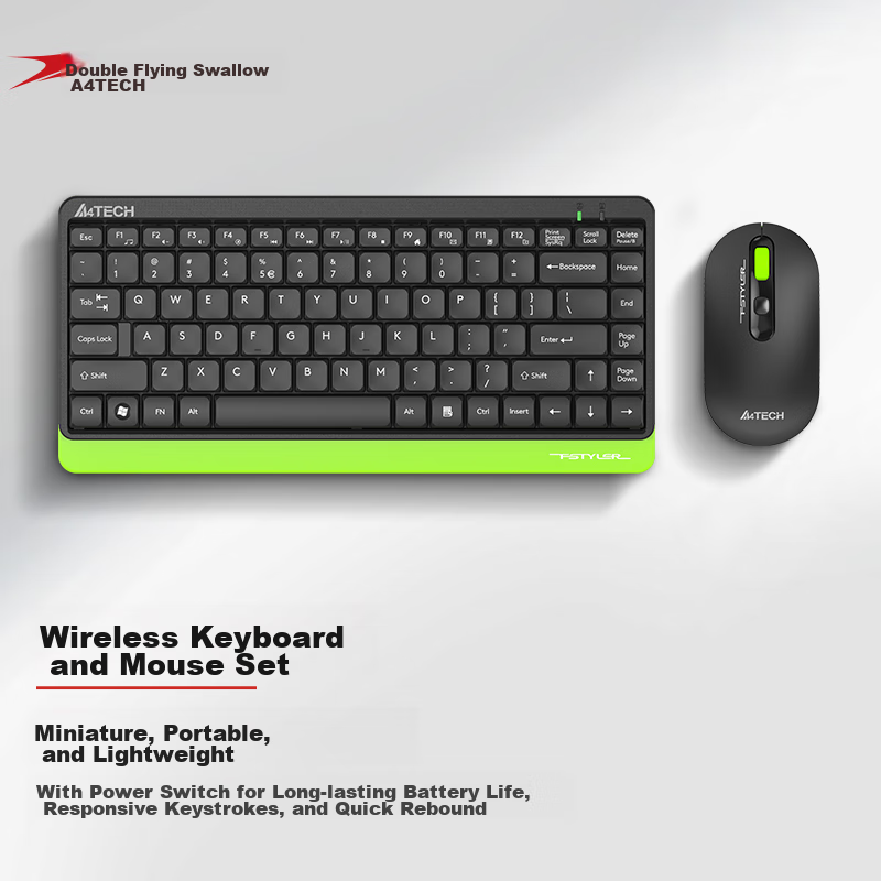 Комплект клавиатура и мышь A4TECH FG1120 Fei Shidai Wireless Keyboard And Mouse Set, черный