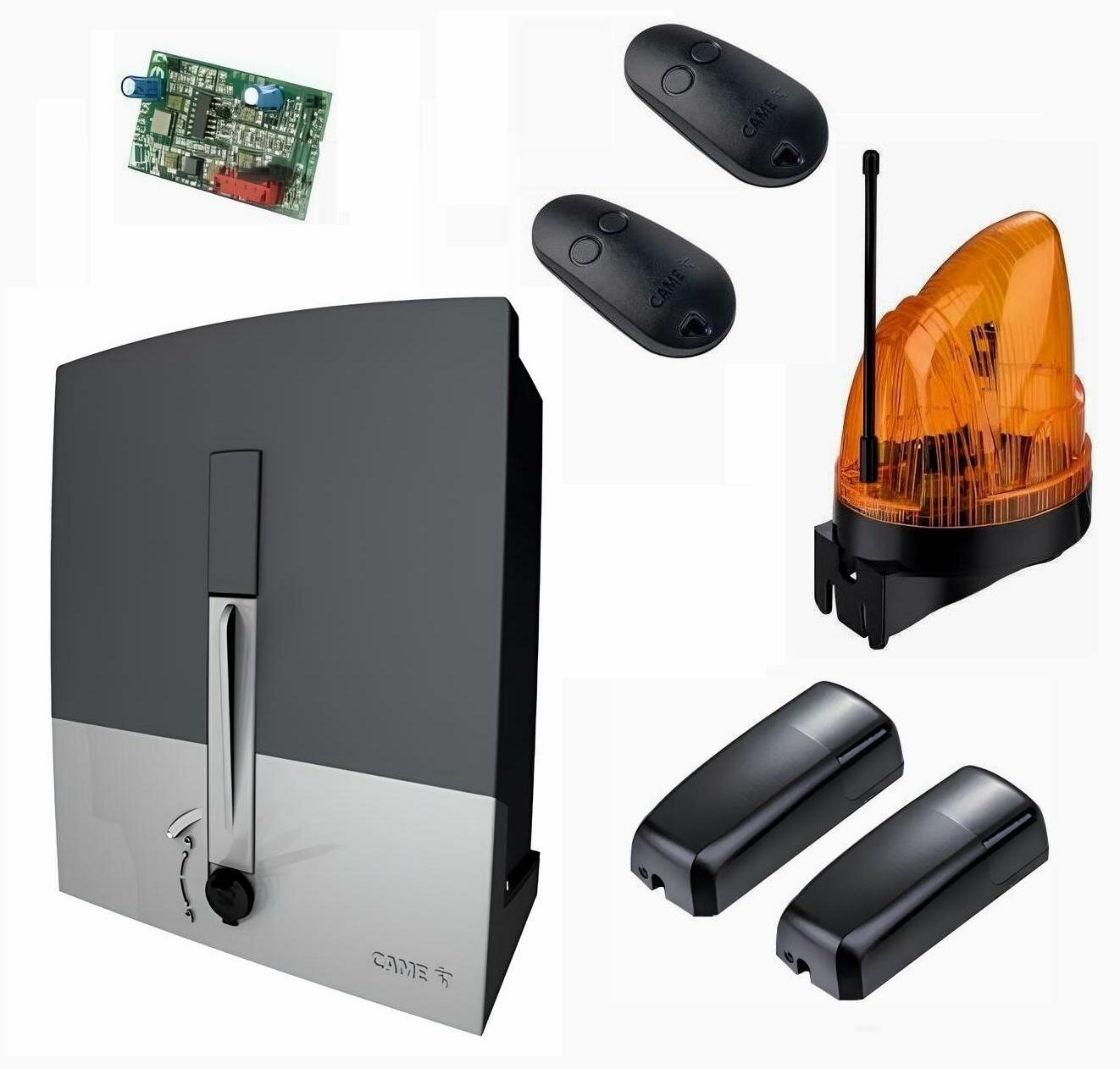 Автоматика для откатных ворот BXL04AGS FULL-K2, комплект: привод, радиоприемник, 2 пульта, фотоэлементы, лампа