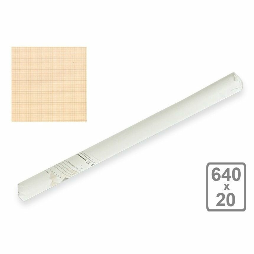 Бумага масштабная лилия 640 мм 20 м, в рулоне оранжевая (БМк640/20)