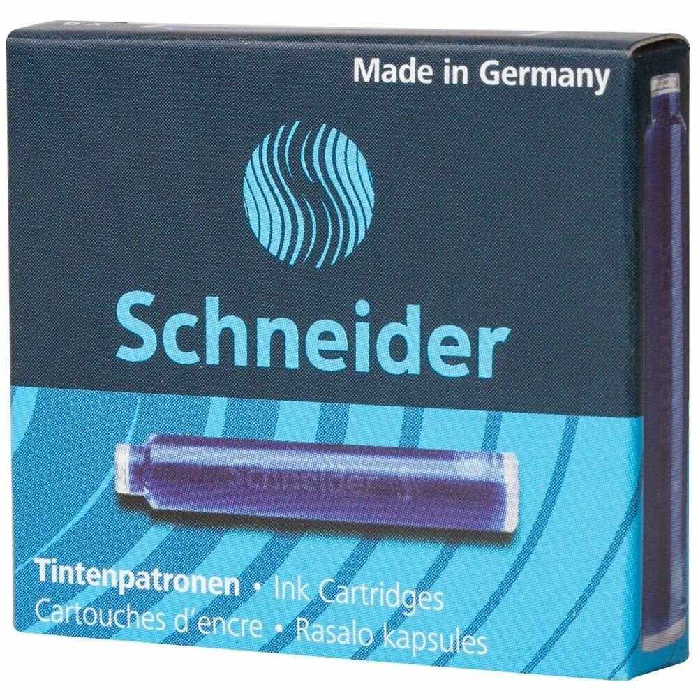 Картриджи чернильные Schneider комплект 6 штук, картонная коробка, кобальтовые синие (6603)