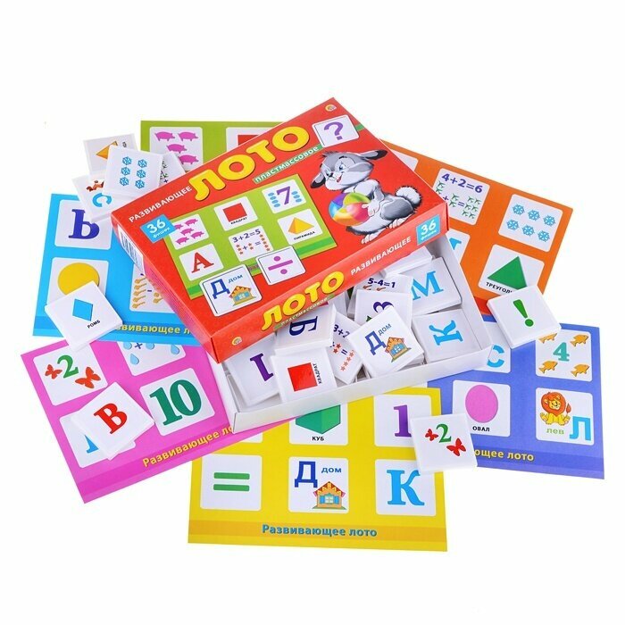 Лото пластиковое Рыжий кот 36 фишек (8083-ИН)