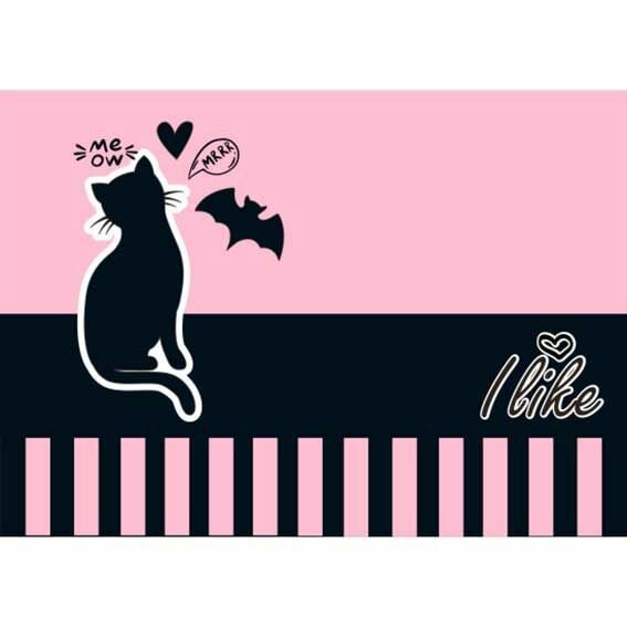 Клеенка для труда кокос "Cat Secret", 50х70 см, ПВХ, 120 мкм (240610)