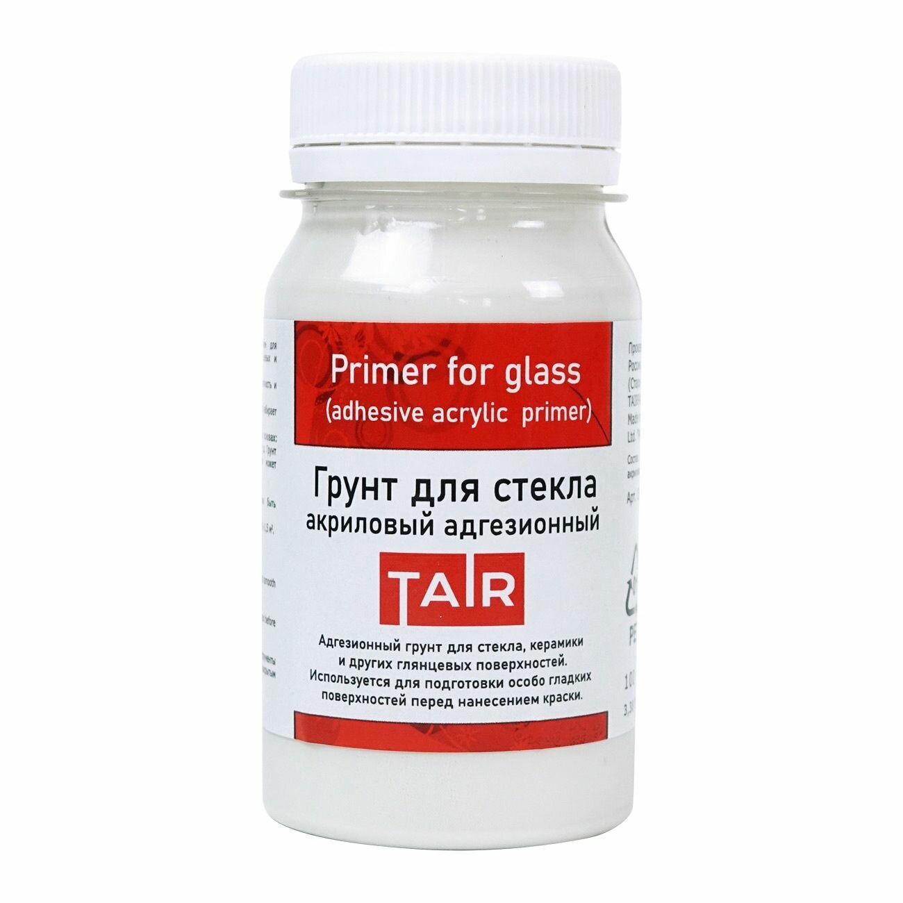 Грунт для стекла Таир акриловый, адгезионный, 100 мл