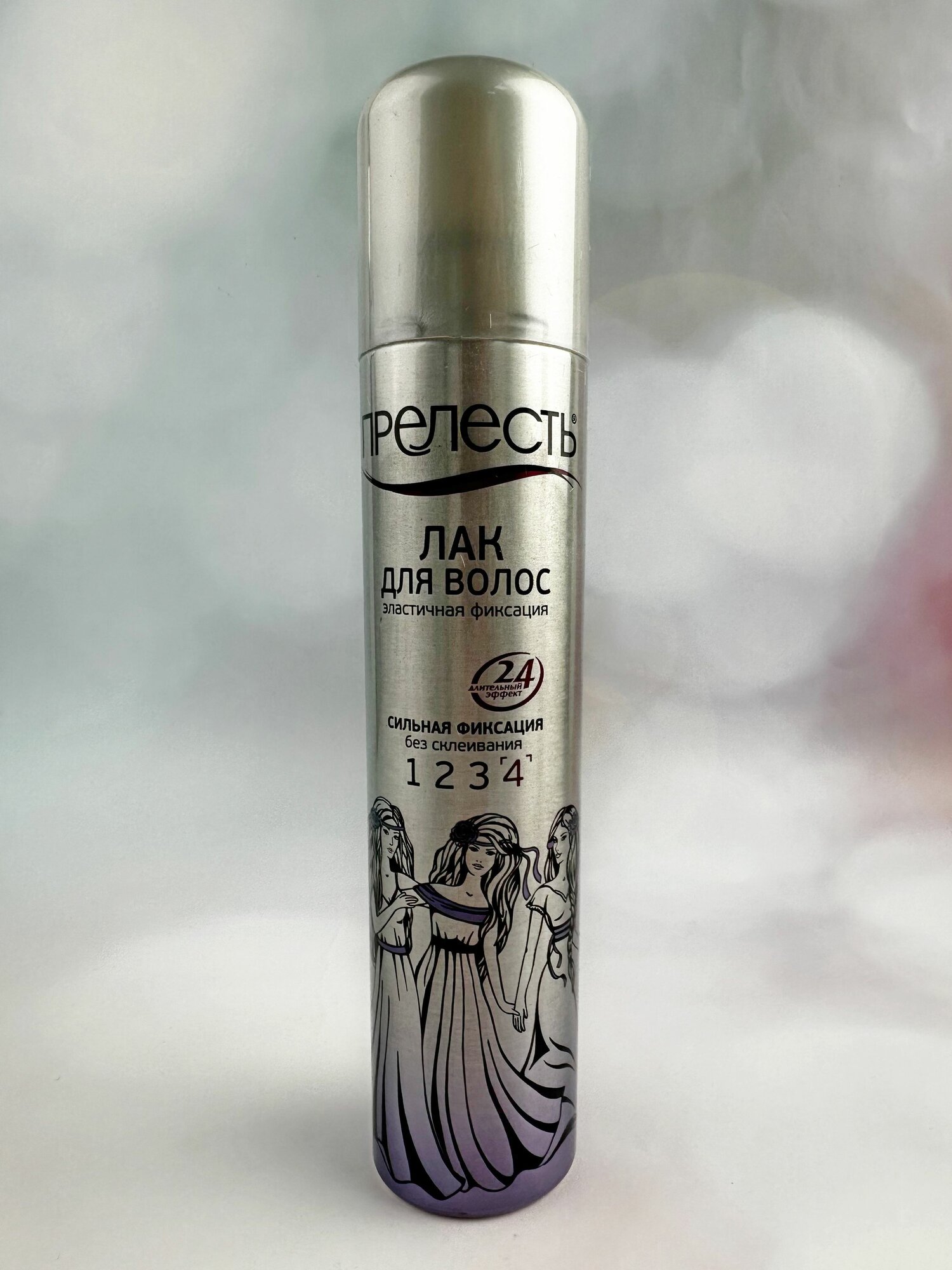 Лак для волос Прелесть Эластичная фиксация, без склеивания, 4 сильная фиксация, 200мл