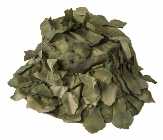 Панама летняя маскировочная с листьями (56-58, Дым) Stich Profi