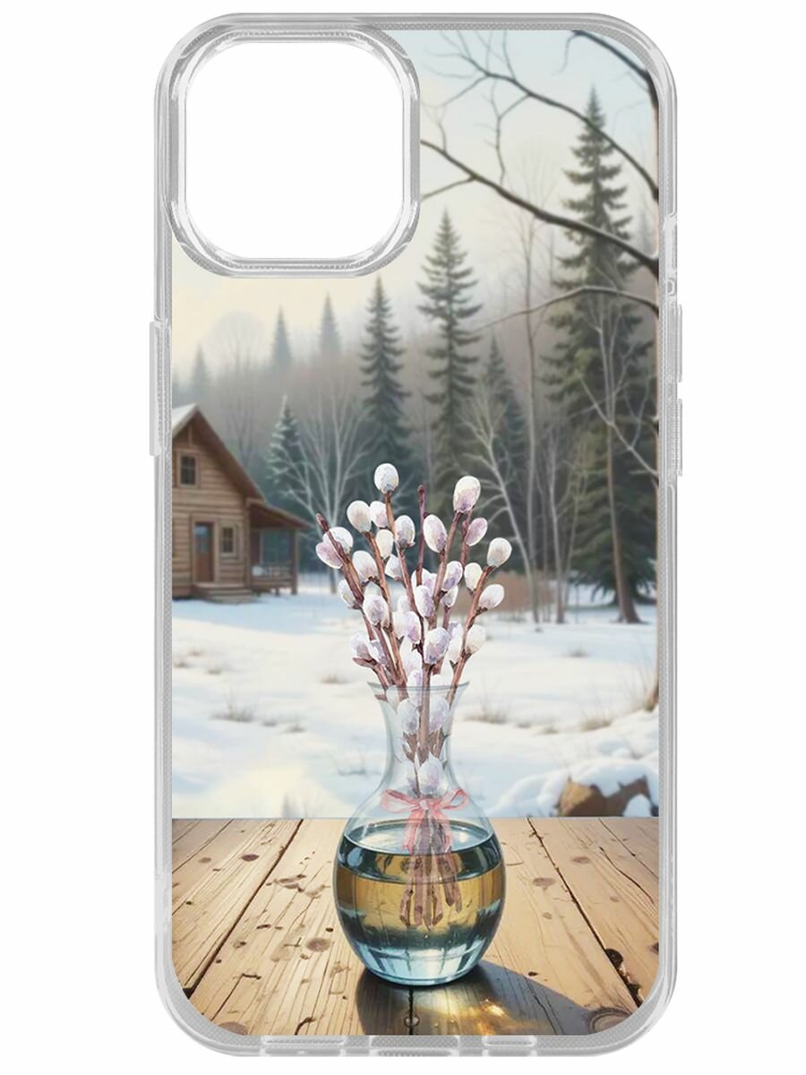 Чехол-накладка Krutoff Clear Case Верба для iPhone 14