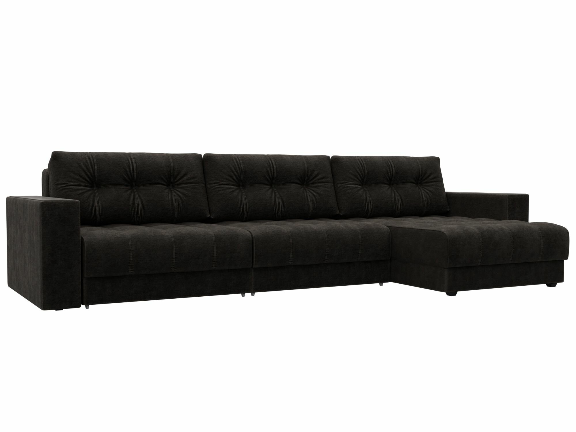 Диван угловой с декором Бруно НПБ Лонг, Велюр