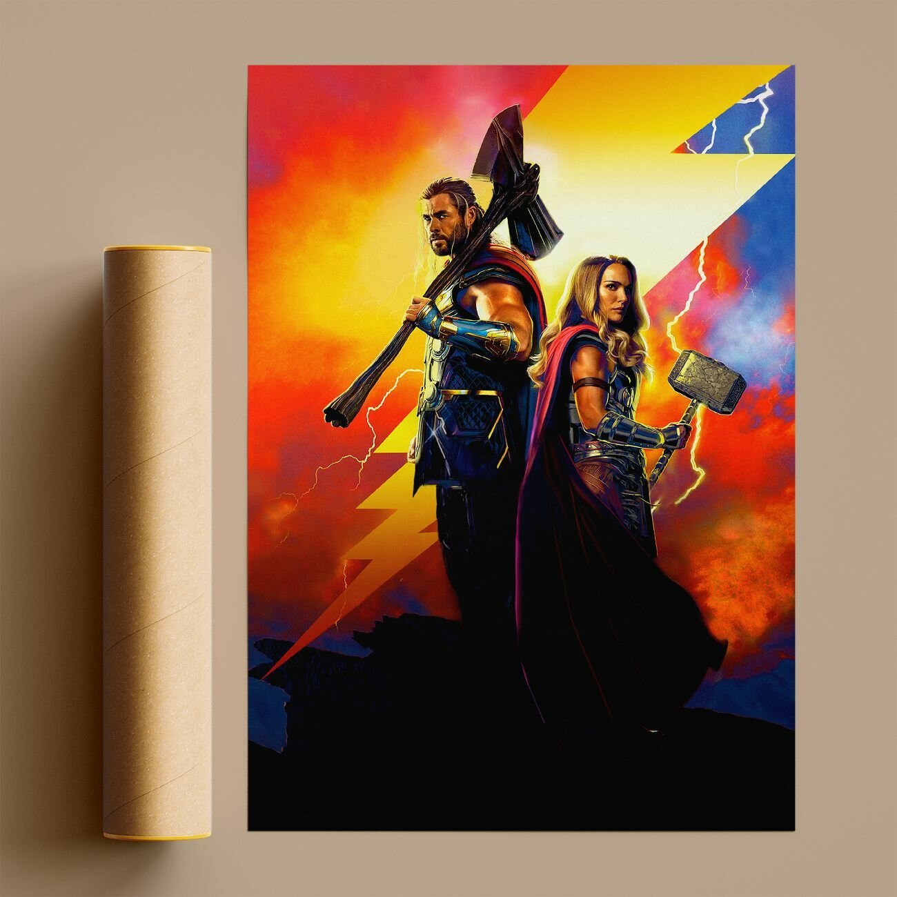 Постер Тор Любовь и Гром 30х40 см без рамы/ Thor Love and Thunder постер к фильму для интерьера, в подарок