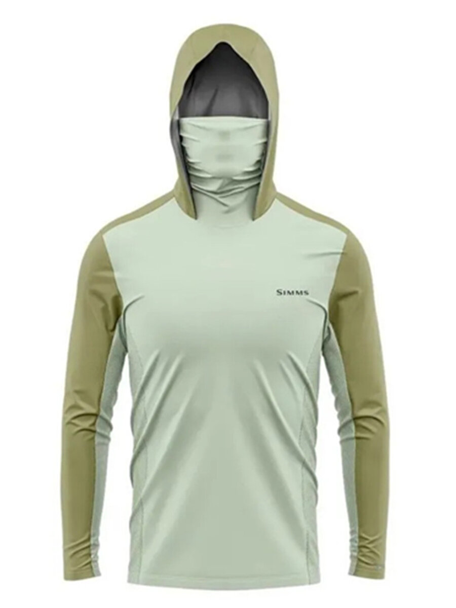 Simms Джерси мужская для рыбалки с капюшоном с принтом Точки, рыболовный лонгслив летний солнцезащитный
