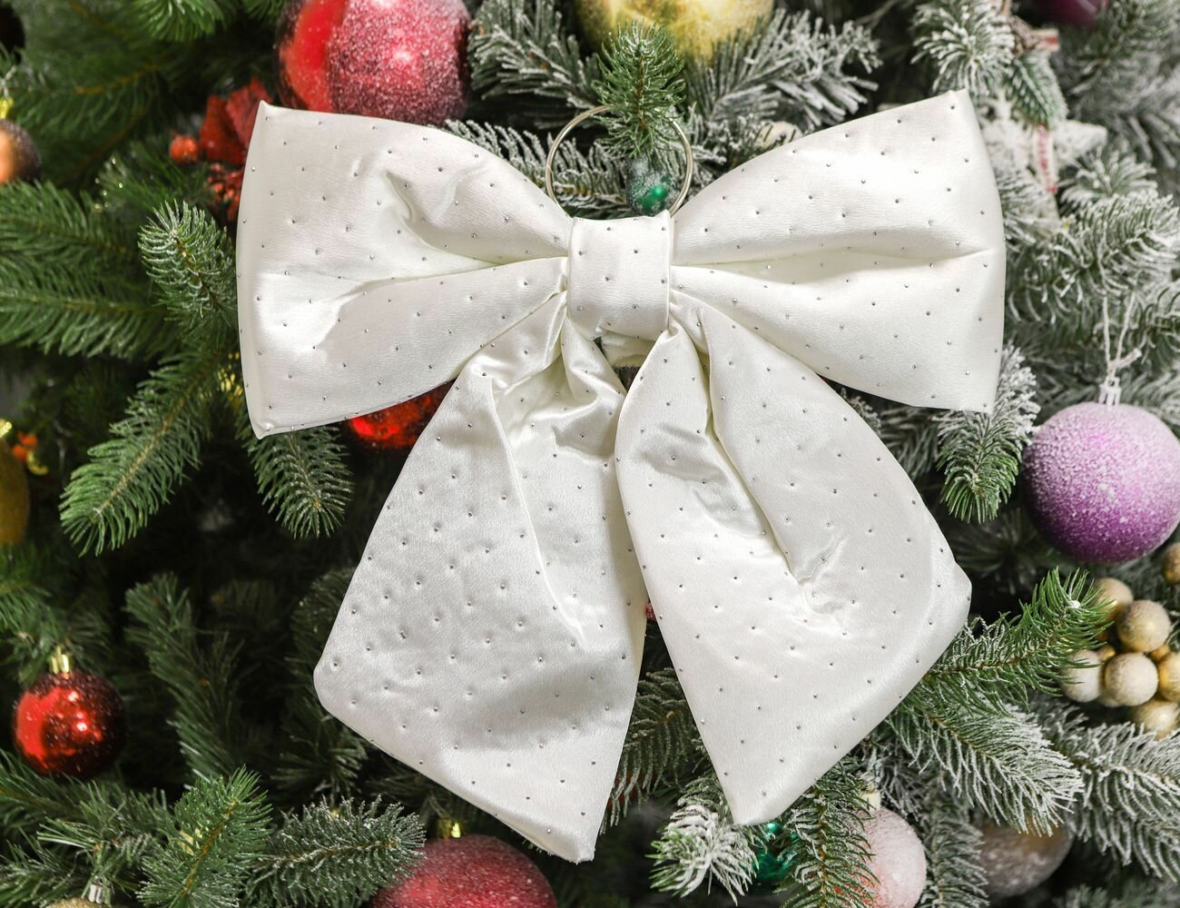 Бант для декорирования кьяро, кремовый, 37х34 см, Дю Эссе Кристмас (Due Esse Christmas) XNA24005491