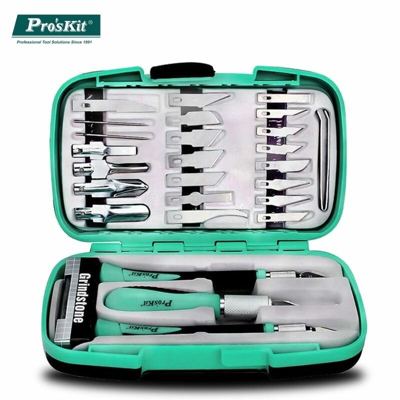 Pro'skit PD-395A Набор из 30 ножей для ремонта телефонов и компьютеров с резиновой ручкой