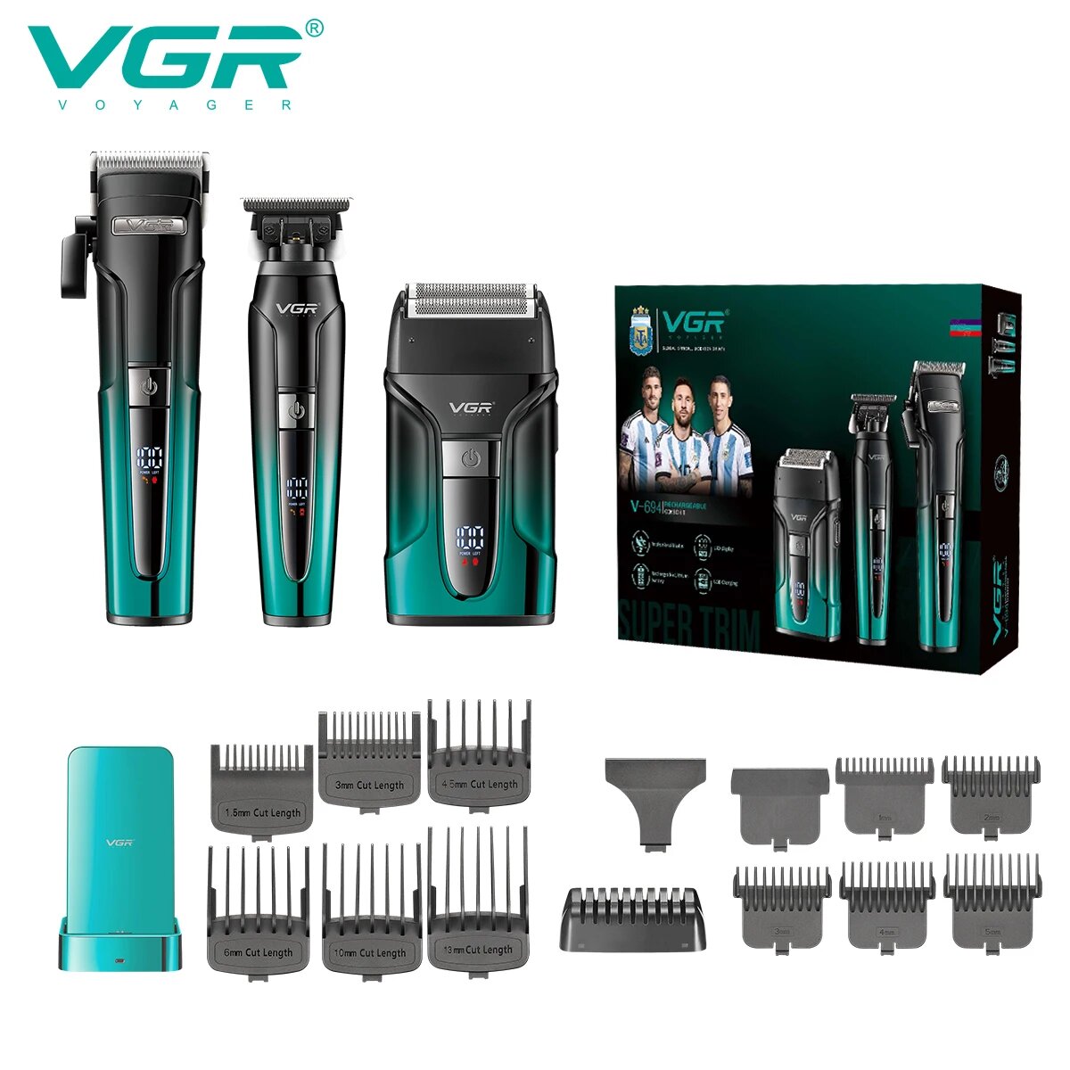 VGR V-694 Триммер, зеленый