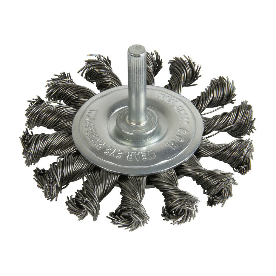 Корщетка для дрели витая жесткая радиальная d75 мм