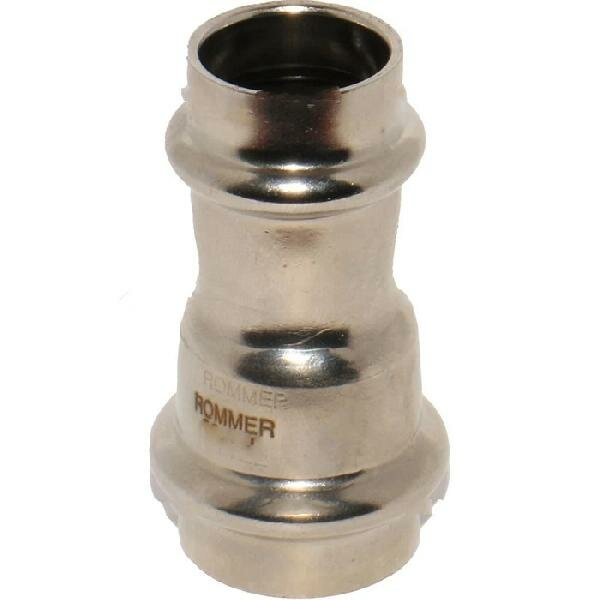 Муфта ROMMER переходная, 22х15, из нержавеющей стали прессовой RSS-0018-002215