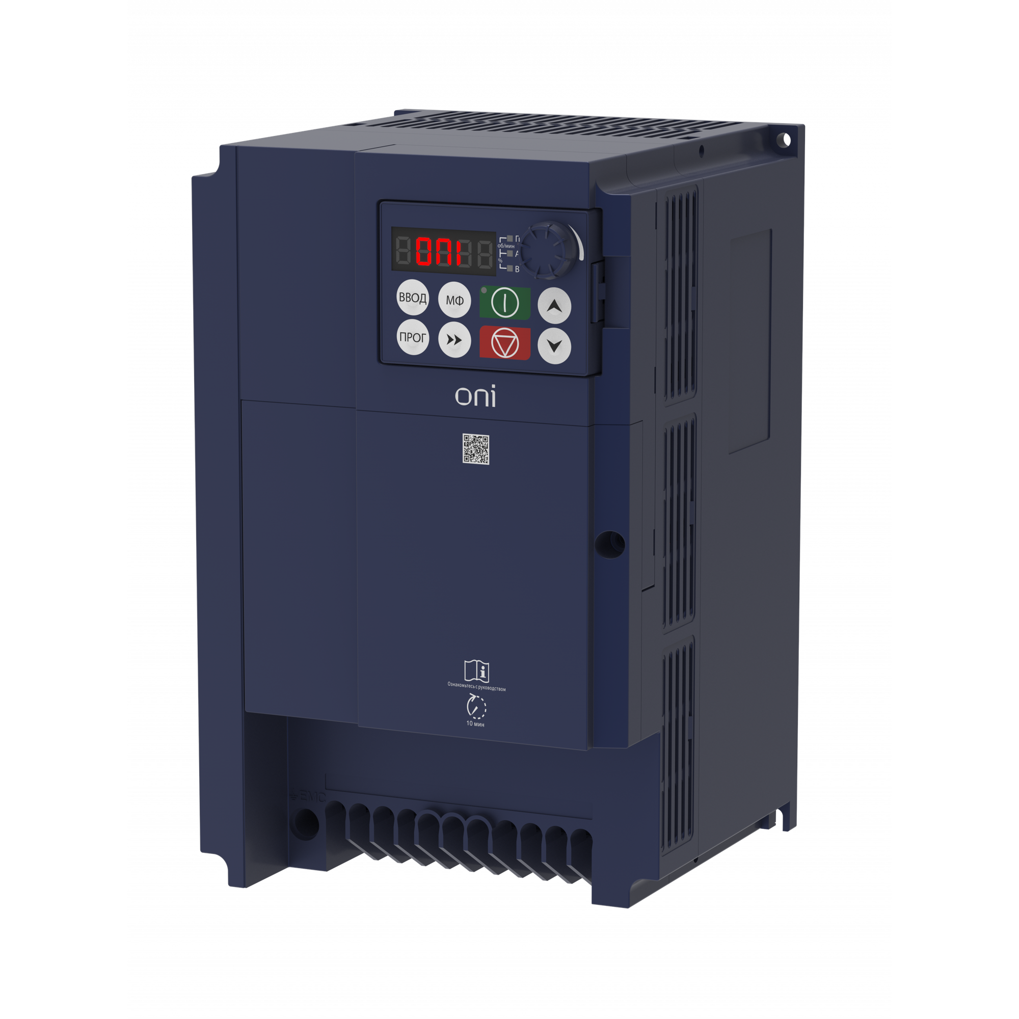 Преобразователь частоты FC-430 380В 3Ф 7,5-11кВт 17-25А встроенный тормозной модуль ONI, IEK FC-430-33-075G11PT (1 шт.)