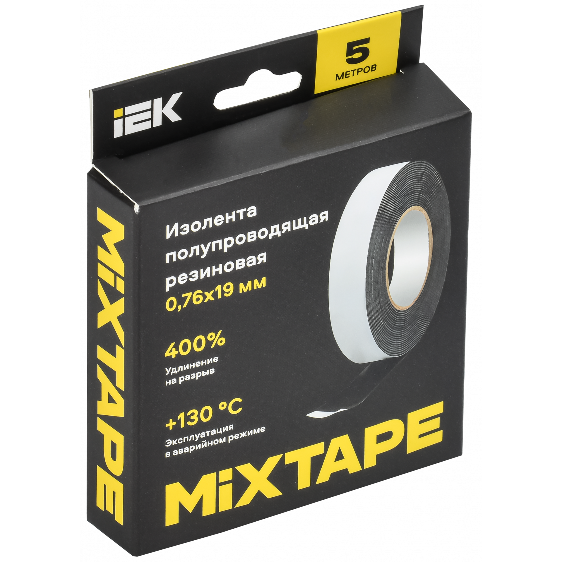MIXTAPE PRO Изолента полупроводящая резиновая 0,76х19мм 5м 13, IEK MT7-IZ33-C076-19-05 (1 шт.)