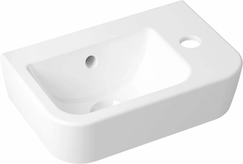 Раковина маленькая в туалет Lavinia Boho One 33310001R 37 мини, прямоугольная, белая, фарфоровая, 37 см