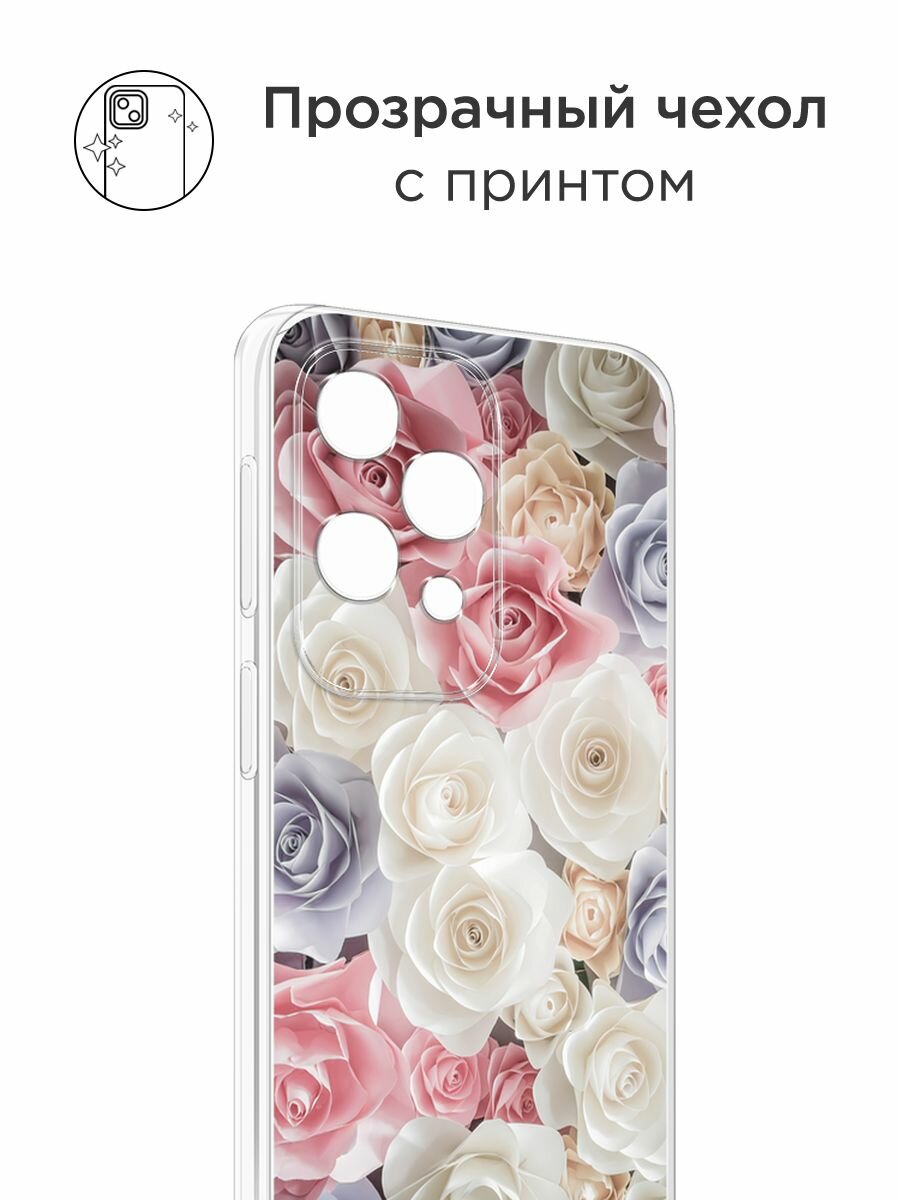 Чехол на Samsung Galaxy A5 2016 / Самсунг Галакси А5 2016 с принтом "Пастельные розы" — фото 1