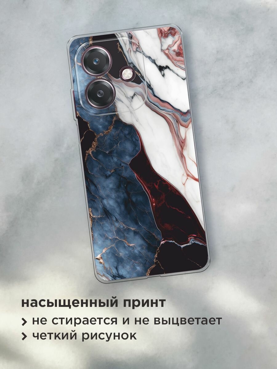Чехол на Oppo A3/A3x / Оппо А3/A3x с принтом "Благородный мрамор" — фото 1