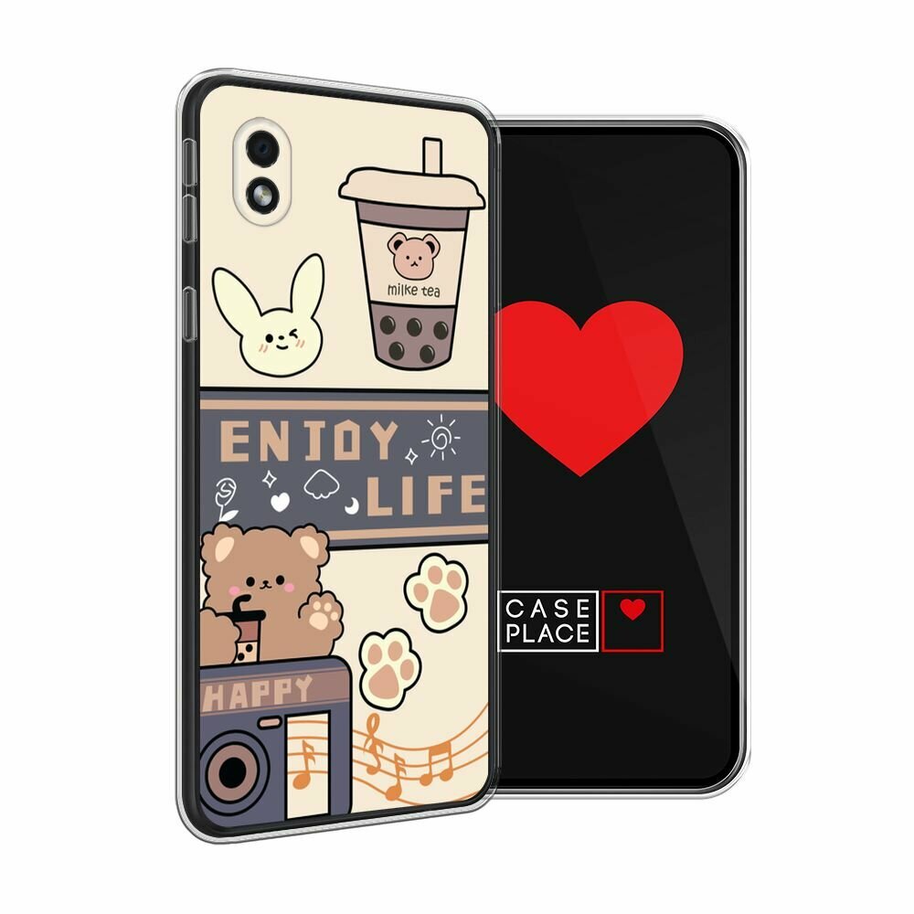 Чехол на Samsung Galaxy A01 Core / Самсунг Галакси А01 Core с принтом "Enjoy life 1" — фото 1