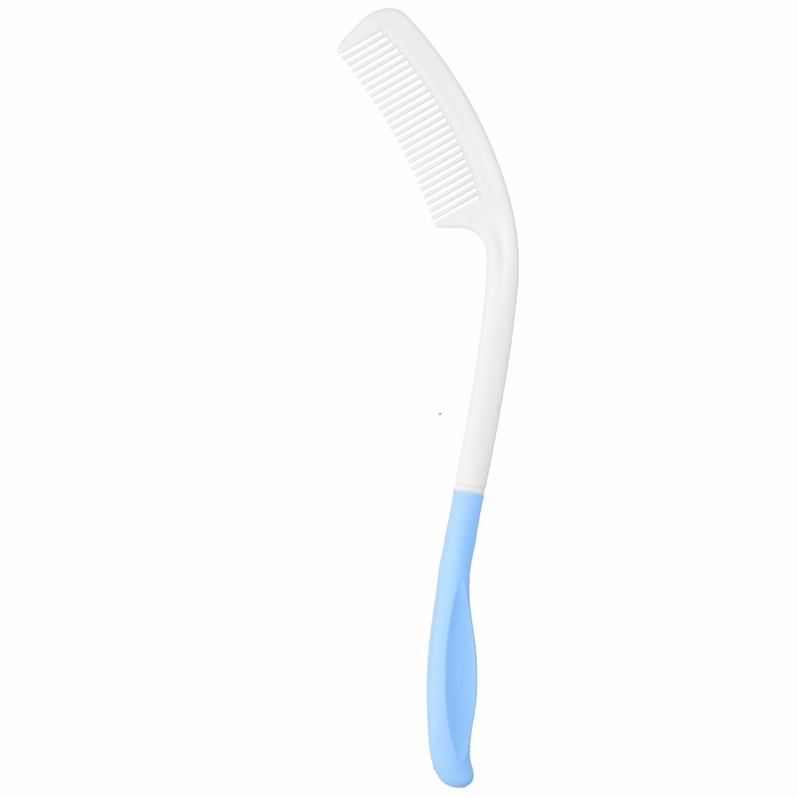 Эргономичная расческа с длинной ручкой и изогнутым дизайном для пожилых людей и людей с ограниченными возможностями. Удобный инструмент для распутывания волос для комфорта и контроля.