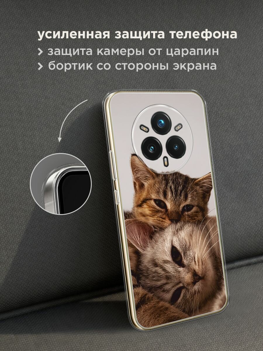 Чехол на Realme 14 Pro+ / Реалми 14 Про+ с принтом "Нежные котята - 14 февраля" — фото 1