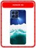 Чехол на Honor X8 / Хуавей X8 с принтом "Большая волна", прозрачный