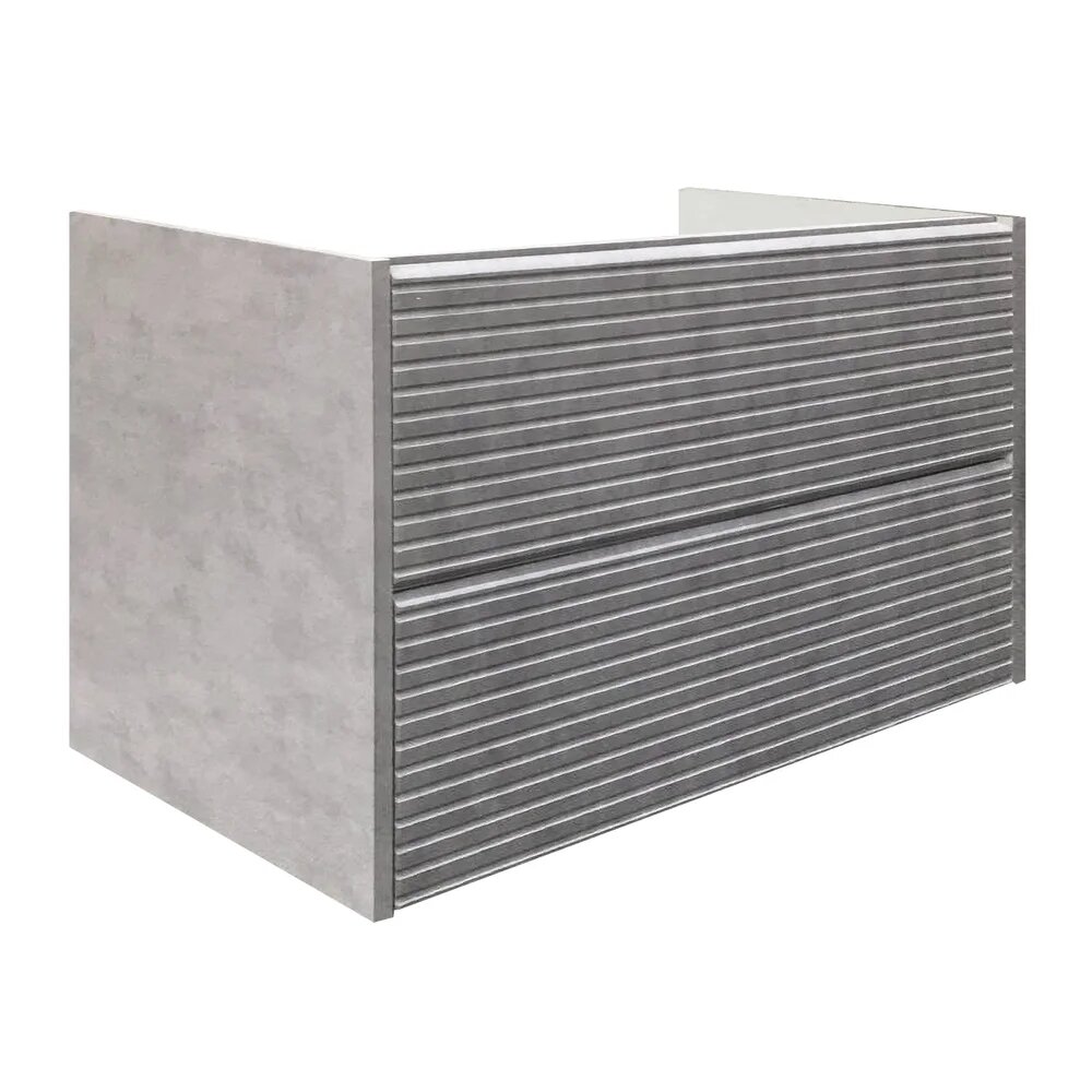 Тумба под раковину без столешницы Aqua de Marco Parma 100 подвесная, серая, матовая, из МДФ, тумба для ванной, с ящиками