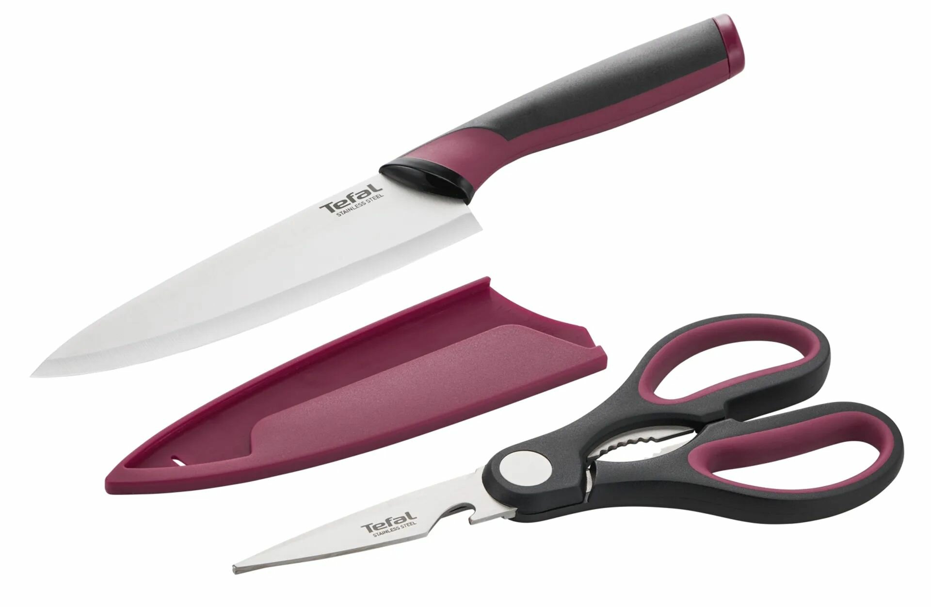 Набор из 2 предметов Tefal поварской нож 15 см + ножницы Tefal Comfort