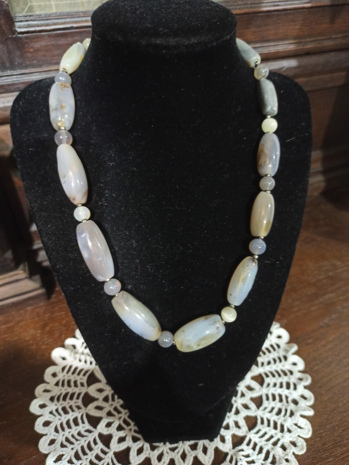 Бусы из натурального камня агат винтажные советские, СССР