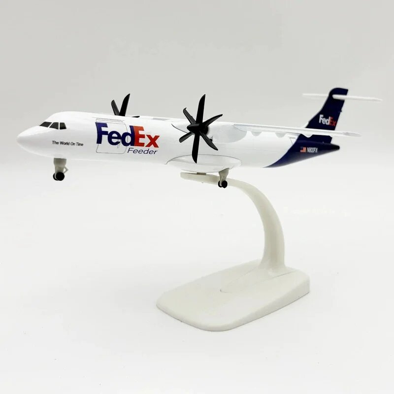 Металлический самолет FedEx Airlines ATR ZOCO 1:400