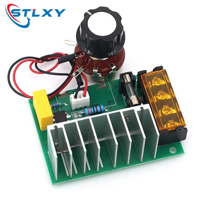 Stlxy 4000 Вт AC 220 В SCR Регулируемый регулятор скорости двигателя Управление затемнением Регулятор напряжения Мощный контроллер двигателя Диммеры